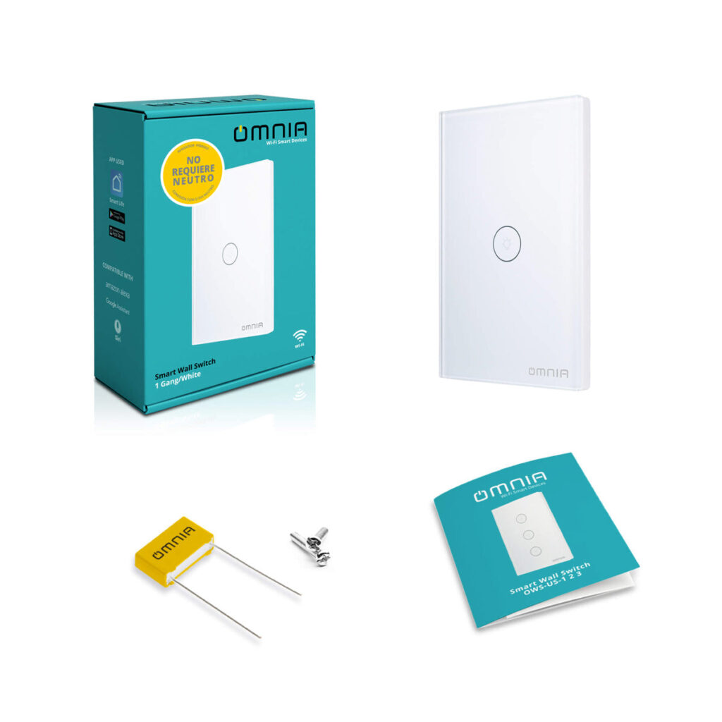Apagador Inteligente Omnia híbrido WiFi/RF 1 Vía – Tienda ICE