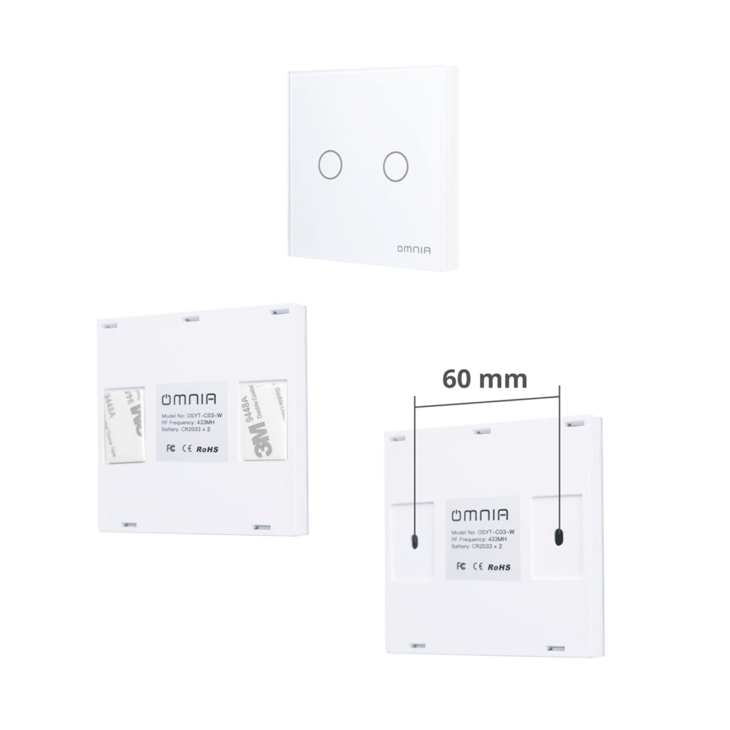 Apagador (Auxiliar) Inalámbrico Omnia RF 2 Vías – Tienda ICE